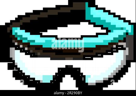 safe safety glasses game pixel art vector illustration Stock Vector ...