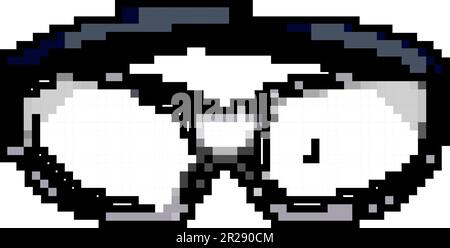 worker safety glasses game pixel art vector illustration Stock Vector ...