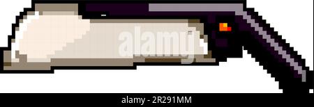 equipment saw hand game pixel art vector illustration Stock Vector ...