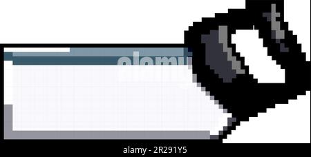 equipment saw hand game pixel art vector illustration Stock Vector ...
