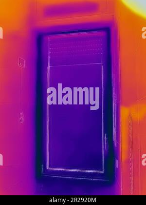Thermal camera image showing energy smart meter Stock Photo - Alamy