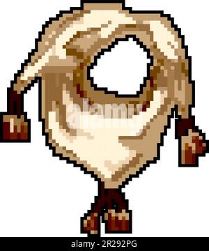 fashion scarf women game pixel art vector illustration Stock Vector ...