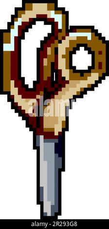 barber scissor cut game pixel art vector illustration Stock Vector ...