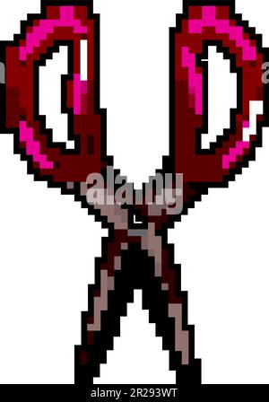 barber scissor cut game pixel art vector illustration Stock Vector ...