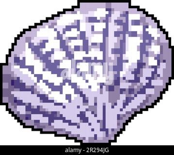 ocean sea shell game pixel art vector illustration Stock Vector Image ...