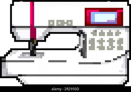 industry sew machine game pixel art vector illustration Stock Vector ...
