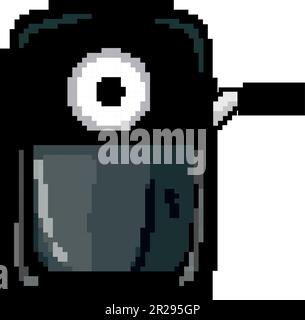 sharpener pencil sharpen game pixel art vector illustration Stock ...