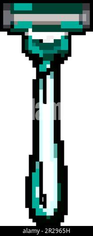 vector pixel art razor isolated cartoon Stock Vector Image & Art - Alamy