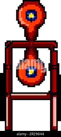 aim shooting target game pixel art vector illustration Stock Vector ...