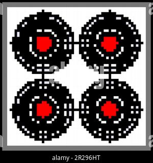 aim shooting target game pixel art vector illustration Stock Vector ...