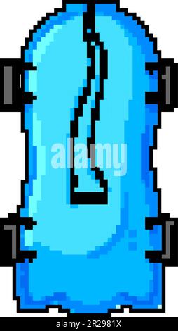 toboggan sled snow game pixel art vector illustration Stock Vector ...