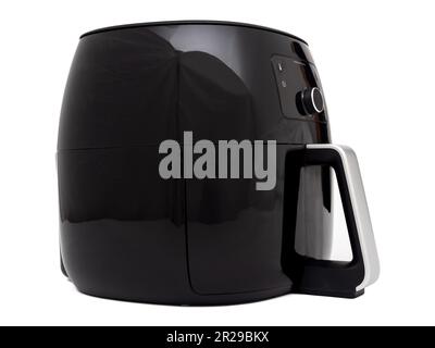 Black steel fry basket isolated over white background Stock Photo - Alamy
