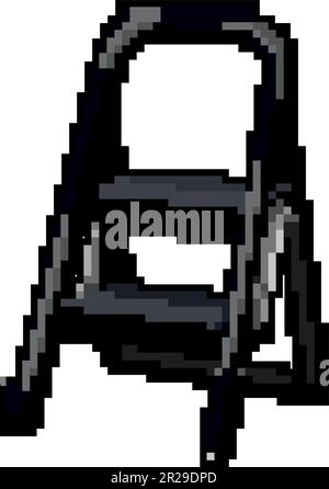 metal step ladder safety game pixel art vector illustration Stock ...