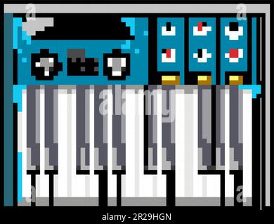 equipment synthesizer audio game pixel art vector illustration Stock ...