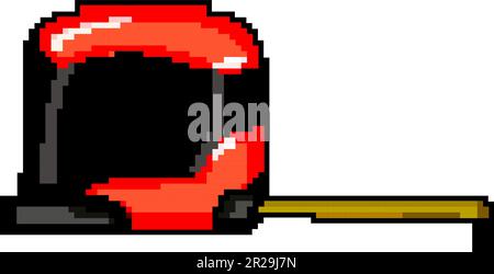 measurement tape measure game pixel art vector illustration Stock ...