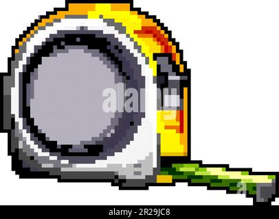 measurement tape measure game pixel art vector illustration Stock ...