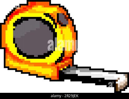 measurement tape measure game pixel art vector illustration Stock ...