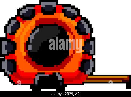 scale tape measure game pixel art vector illustration Stock Vector ...