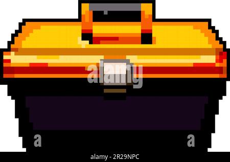 box toolbox repair game pixel art vector illustration Stock Vector ...