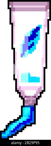 oral toothpaste game pixel art vector illustration Stock Vector Image ...