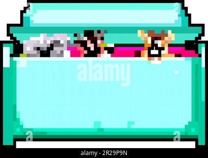 baby toy box game pixel art vector illustration Stock Vector Image ...