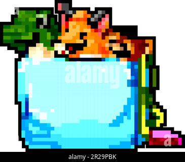 storage toy box game pixel art vector illustration Stock Vector Image ...