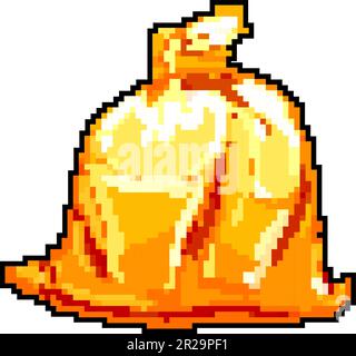 clean trash bag game pixel art vector illustration Stock Vector Image ...
