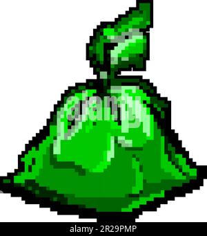 clean trash bag game pixel art vector illustration Stock Vector Image ...