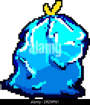 plastic trash bag game pixel art vector illustration Stock Vector Image ...