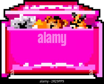 storage toy box game pixel art vector illustration Stock Vector Image ...