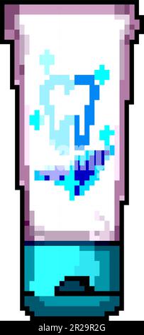 oral toothpaste game pixel art vector illustration Stock Vector Image ...