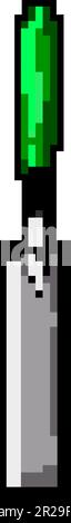 concrete trowel cement game pixel art vector illustration Stock Vector ...