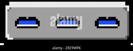 equipment usb hub game pixel art vector illustration Stock Vector Image ...