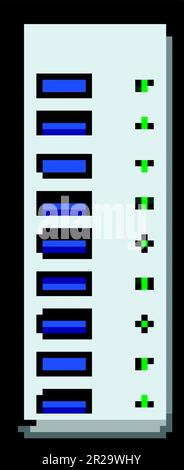 equipment usb hub game pixel art vector illustration Stock Vector Image ...