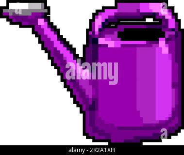 garden watering can game pixel art vector illustration Stock Vector ...