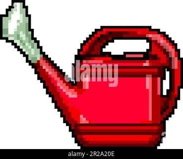 metal watering can game pixel art vector illustration Stock Vector ...