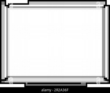 presentation whiteboard school game pixel art vector illustration Stock ...