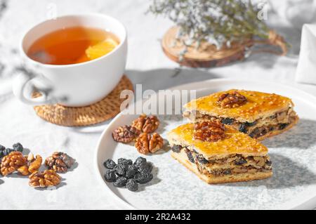 traditional uzbek tea with nuts Stock Photo - Alamy