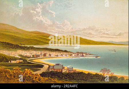 North Ayrshire, region of Scotland - Great Britain. Colored elevation ...