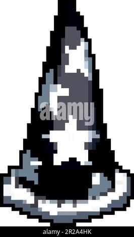 sorcery wizard hat game pixel art vector illustration Stock Vector ...