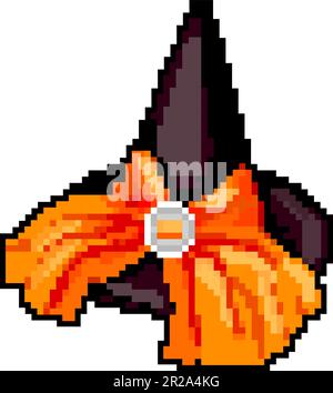 sorcery wizard hat game pixel art vector illustration Stock Vector ...