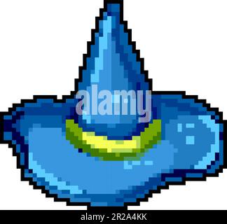 magician wizard hat game pixel art vector illustration Stock Vector ...