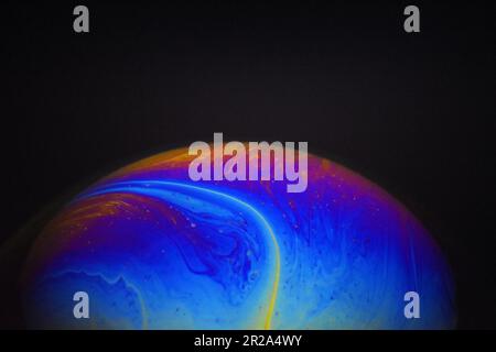 Light diffraction on soap bubble surface. Meteorological model Stock ...