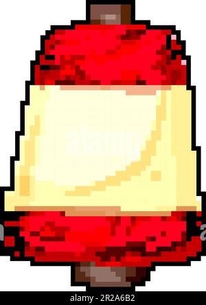 pixel art of thread spool needle isolated background Stock Vector Image ...