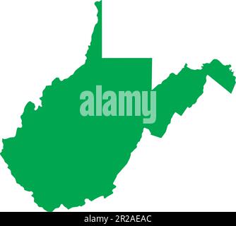 GREEN CMYK color map of VIRGINIA, USA Stock Vector Image & Art - Alamy