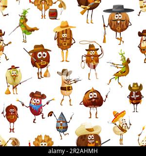 Nuts and beans cowboy, sheriff, ranger, robber and bandit characters ...