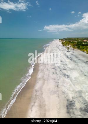 Aerial view of Juan Hombron, Pacific Beach, Panama, Central America ...