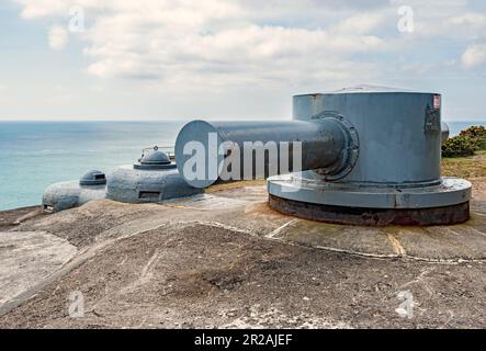 WW2 military installations and fortifications at Noirmont Point, Jersey ...