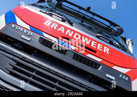 front of a Dutch Volvo FM fire engine Stock Photo - Alamy