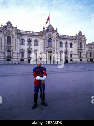 peruvian government palace, hussars of Junín Stock Photo - Alamy